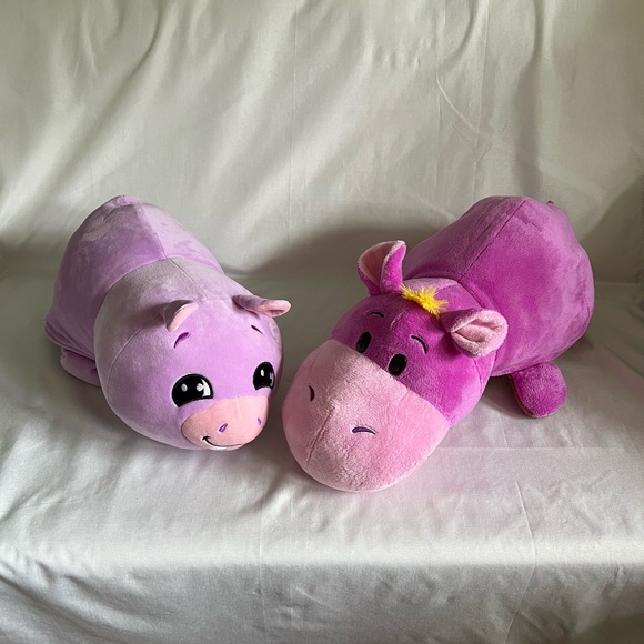 Toys | 2 Jayplay Flipazoo Plush Hippos 9 Purple Reversible Giraffe ...